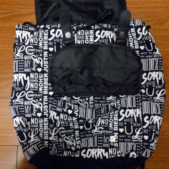 Justin Bieber | Bags | Justin Bieber 26 Lyrics Buckle Backpack Bravado ...